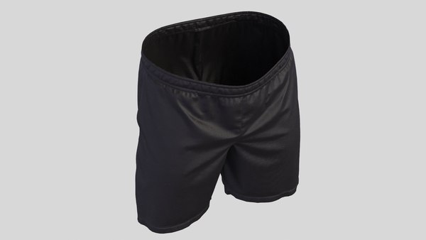 modelo 3d Pantalones cortos de poliéster negros - TurboSquid 2064012