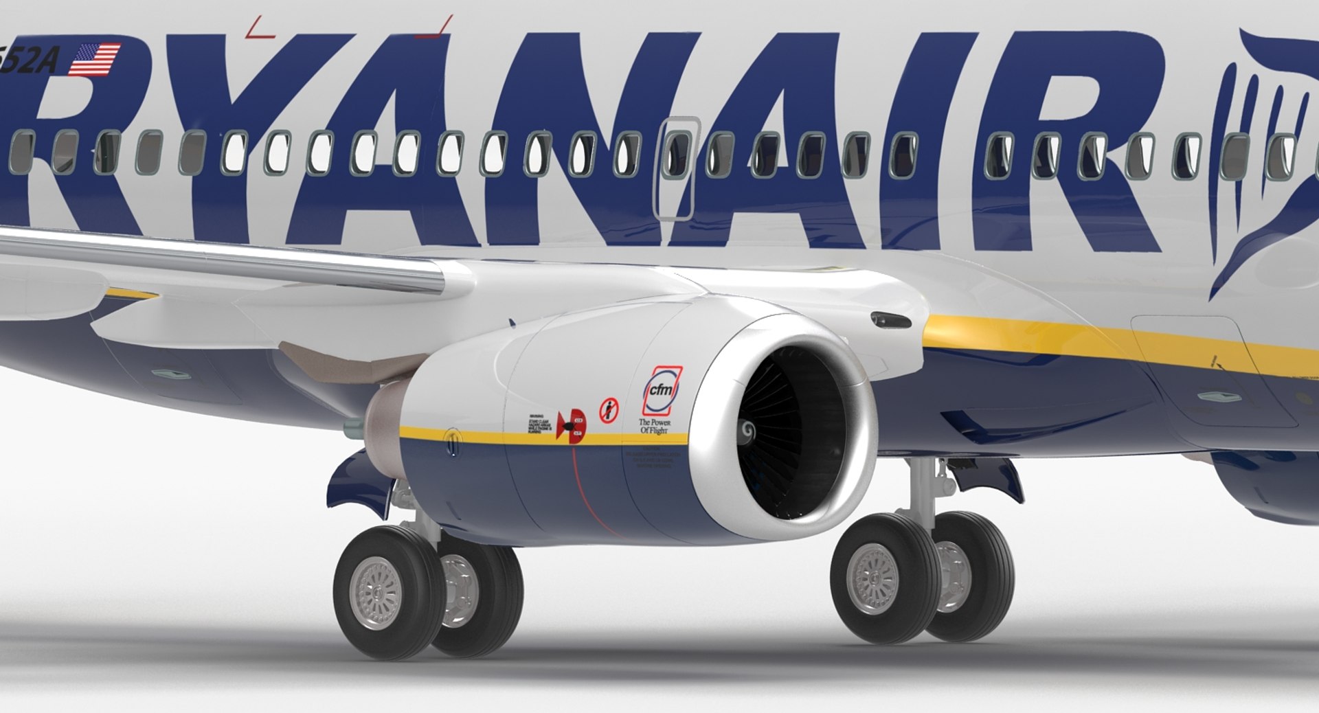 3D Boeing 737-600 Ryanair Model - TurboSquid 1149410