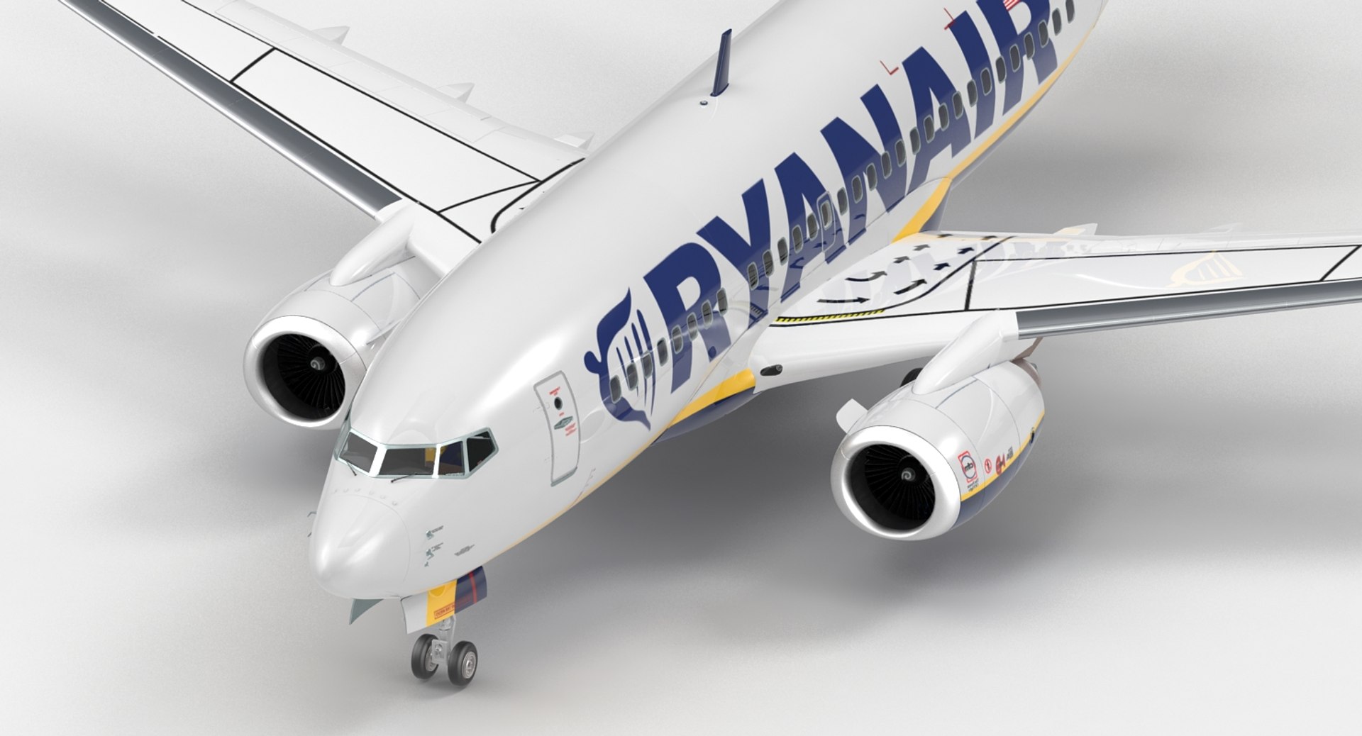 3D boeing 737-600 ryanair model - TurboSquid 1149410