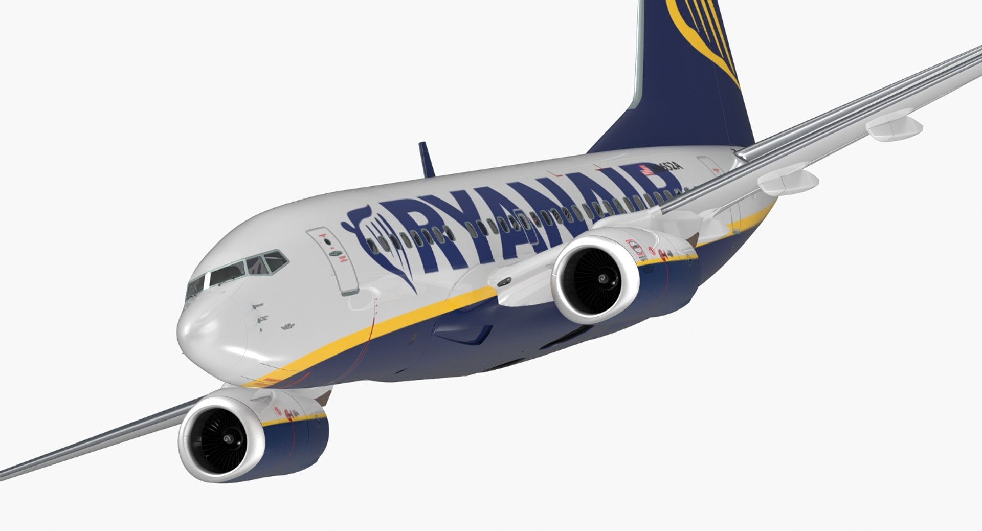 3D boeing 737-600 ryanair model - TurboSquid 1149410
