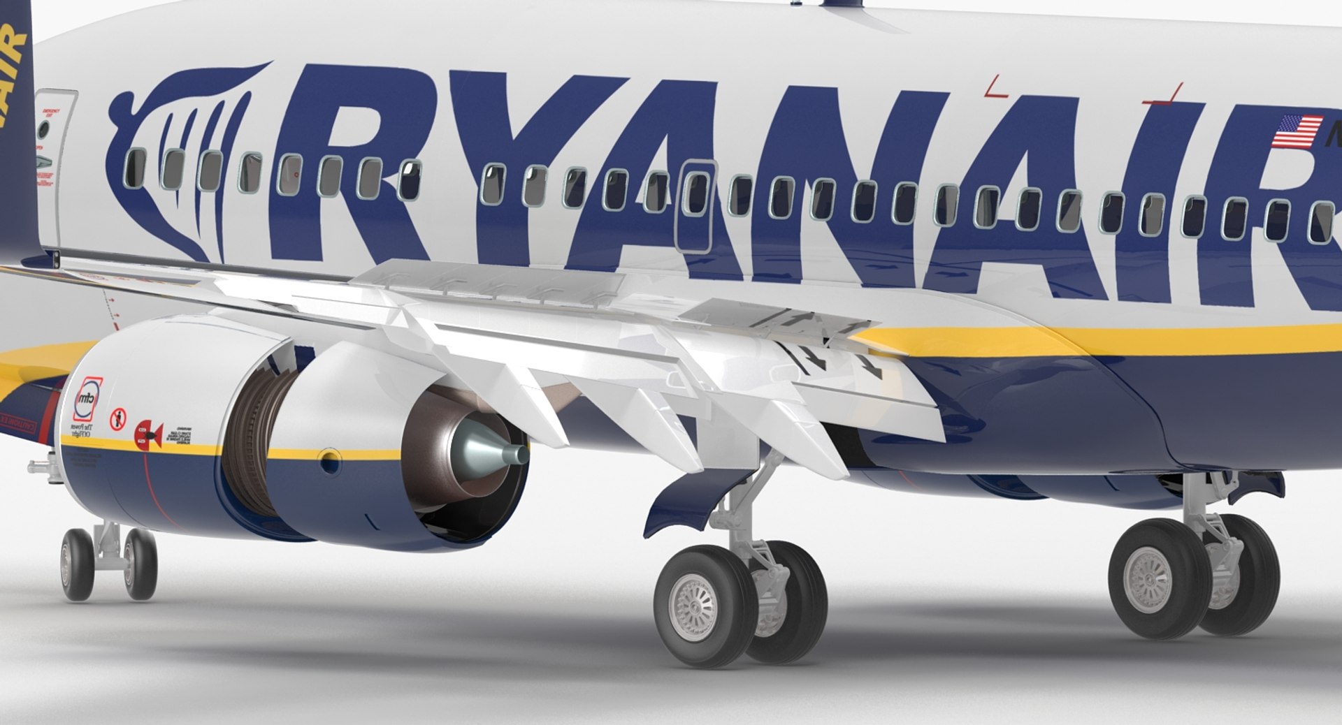 3D Boeing 737-600 Ryanair Model - TurboSquid 1149410