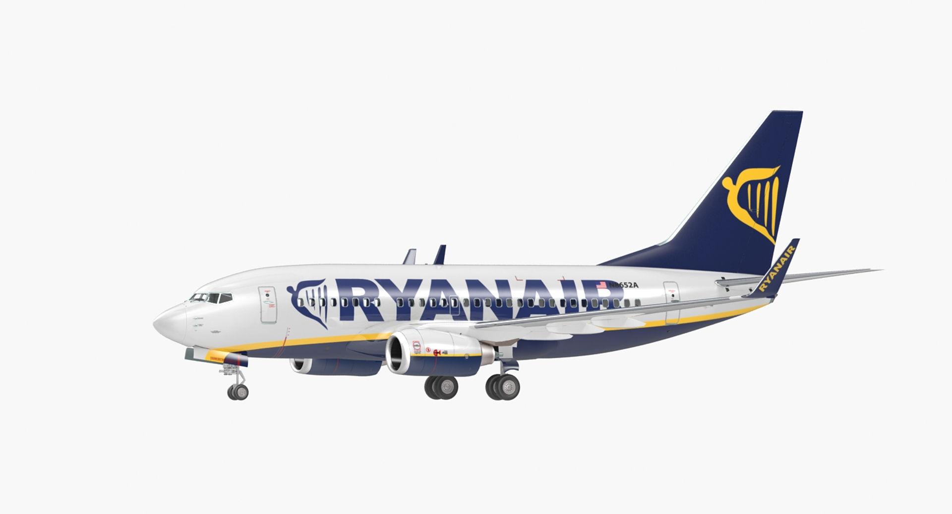 3D Boeing 737-600 Ryanair Model - TurboSquid 1149410