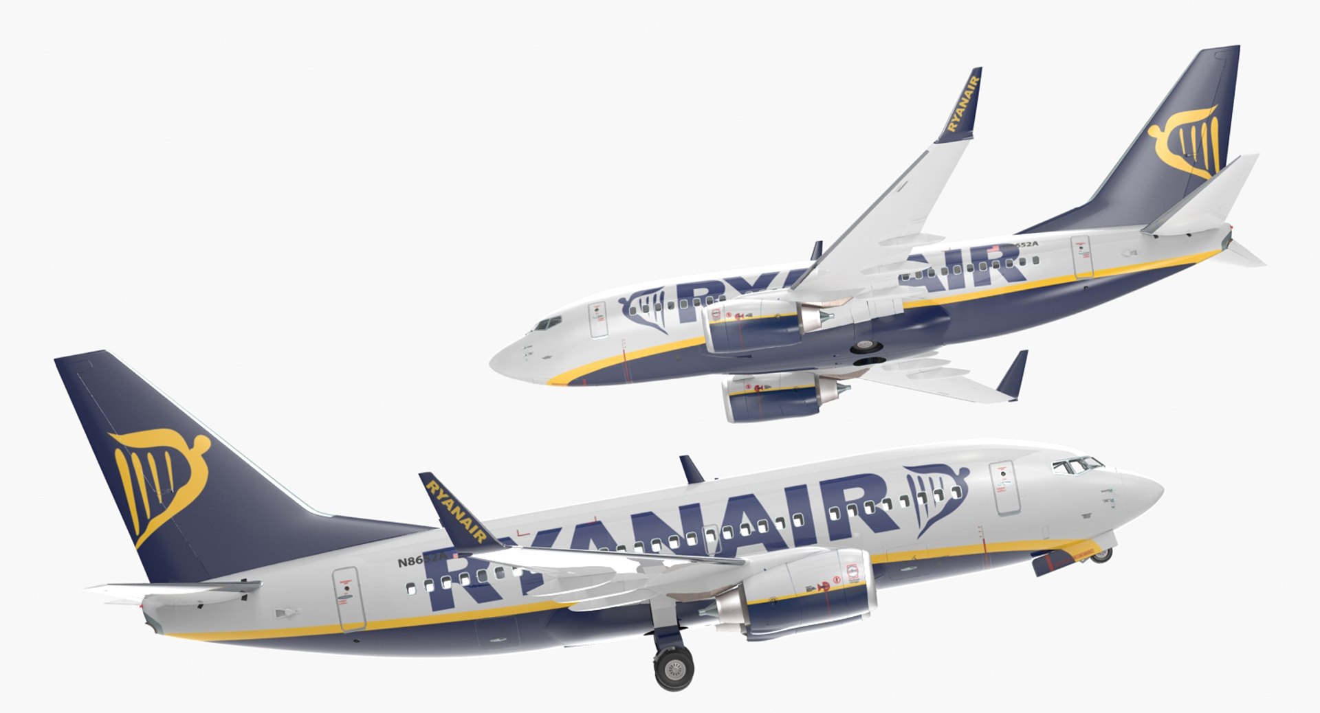 3D boeing 737-600 ryanair model - TurboSquid 1149410
