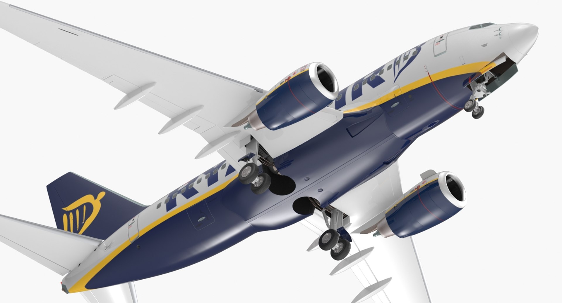 3D boeing 737-600 ryanair model - TurboSquid 1149410