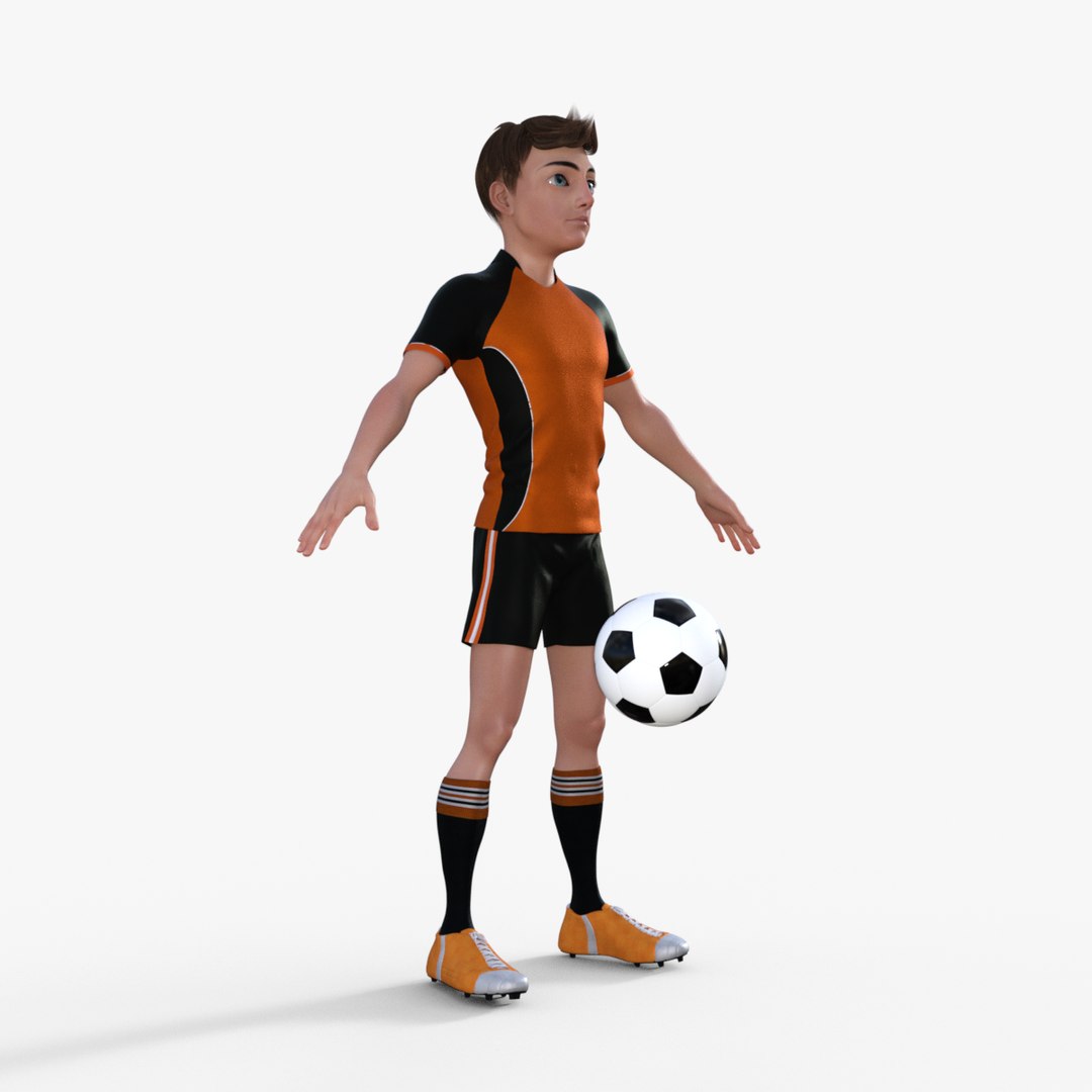 3D Cartoon Football Player Rigged - TurboSquid 2196544