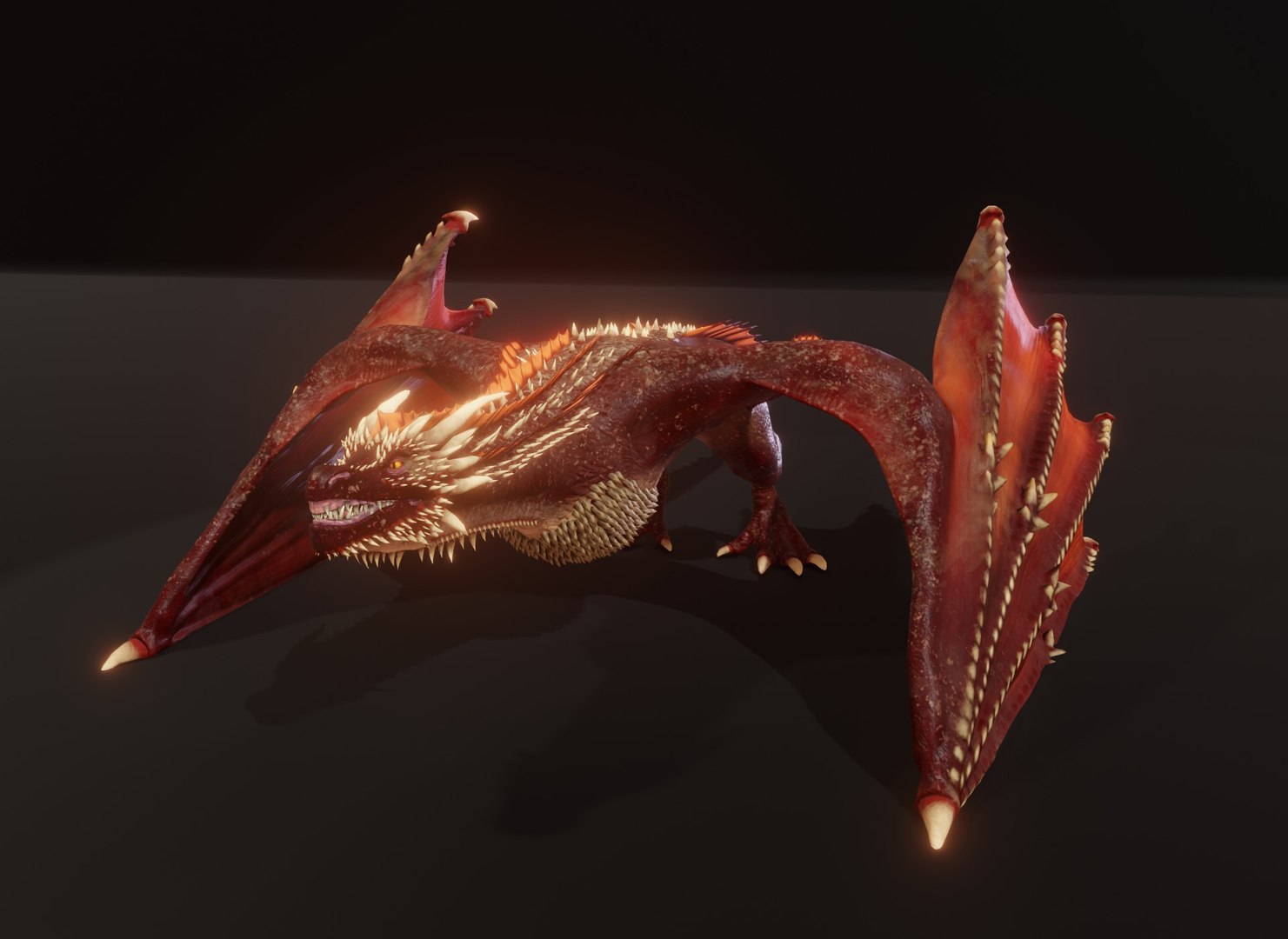 Realistic Red Wyvern Animated Low-poly 3D Model 3D Model - TurboSquid ...
