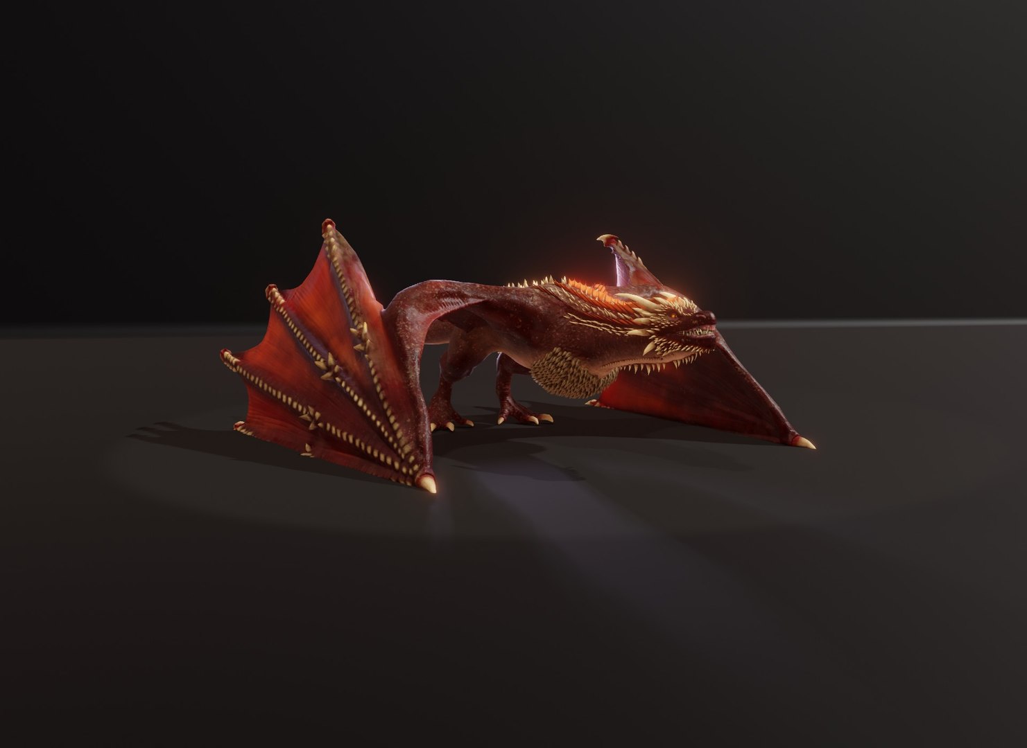 Realistic Red Wyvern Animated Low-poly 3D Model 3D Model - TurboSquid ...