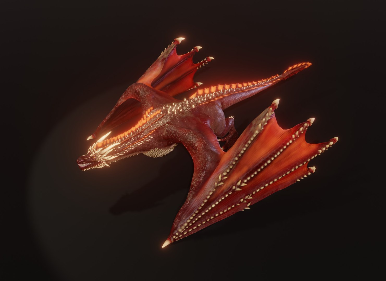 Realistic Red Wyvern Animated Low-poly 3D Model 3D Model - TurboSquid ...