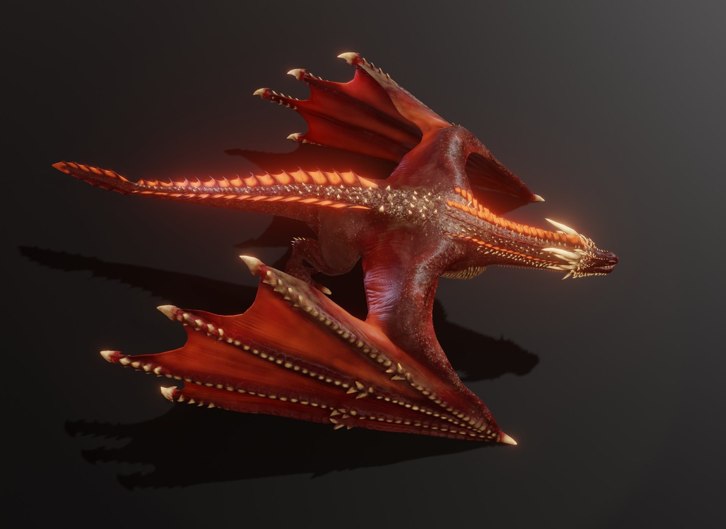 Realistic Red Wyvern Animated Low-poly 3D Model 3D Model - TurboSquid ...