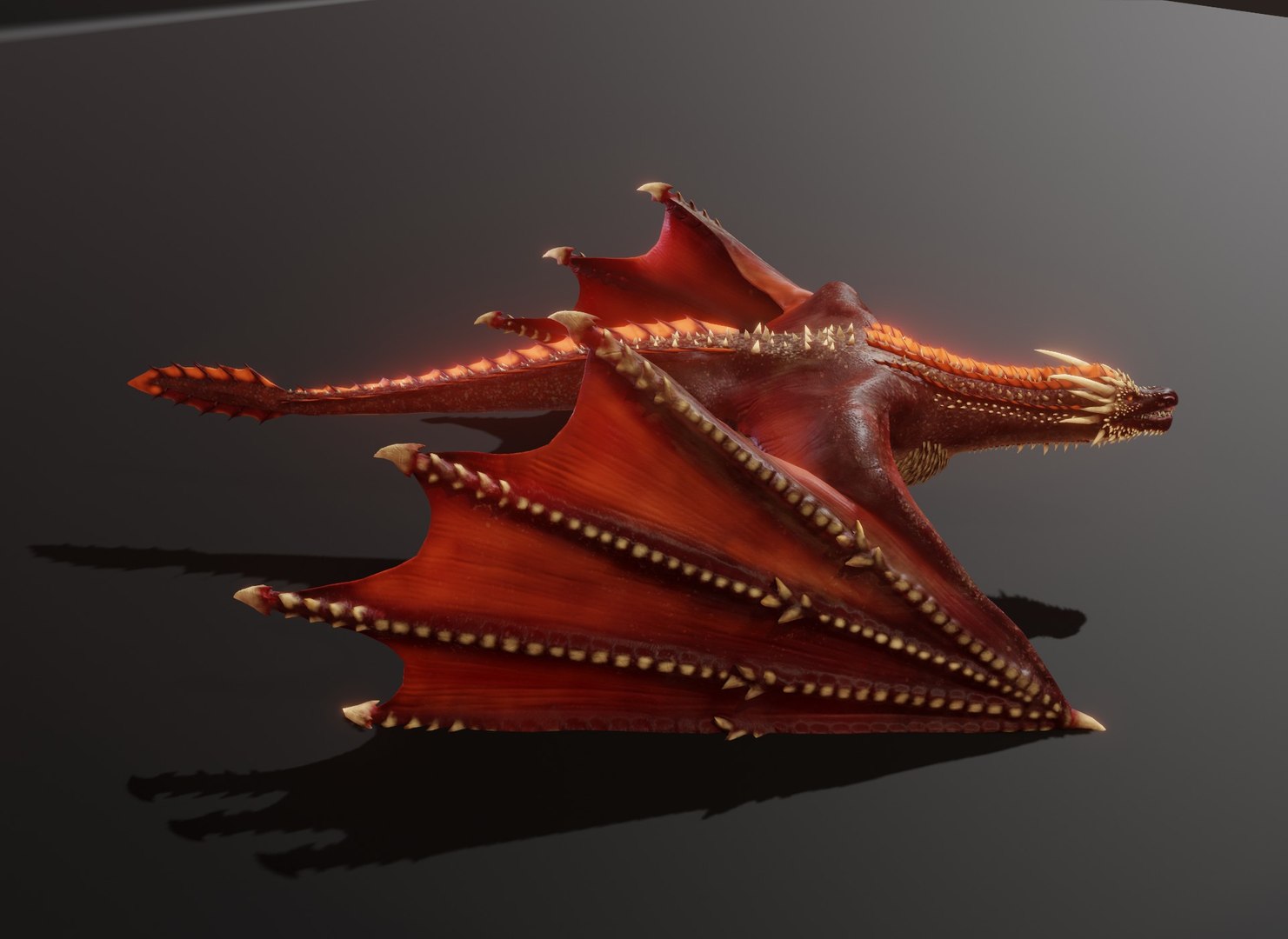 Realistic Red Wyvern Animated Low-poly 3D Model 3D Model - TurboSquid ...