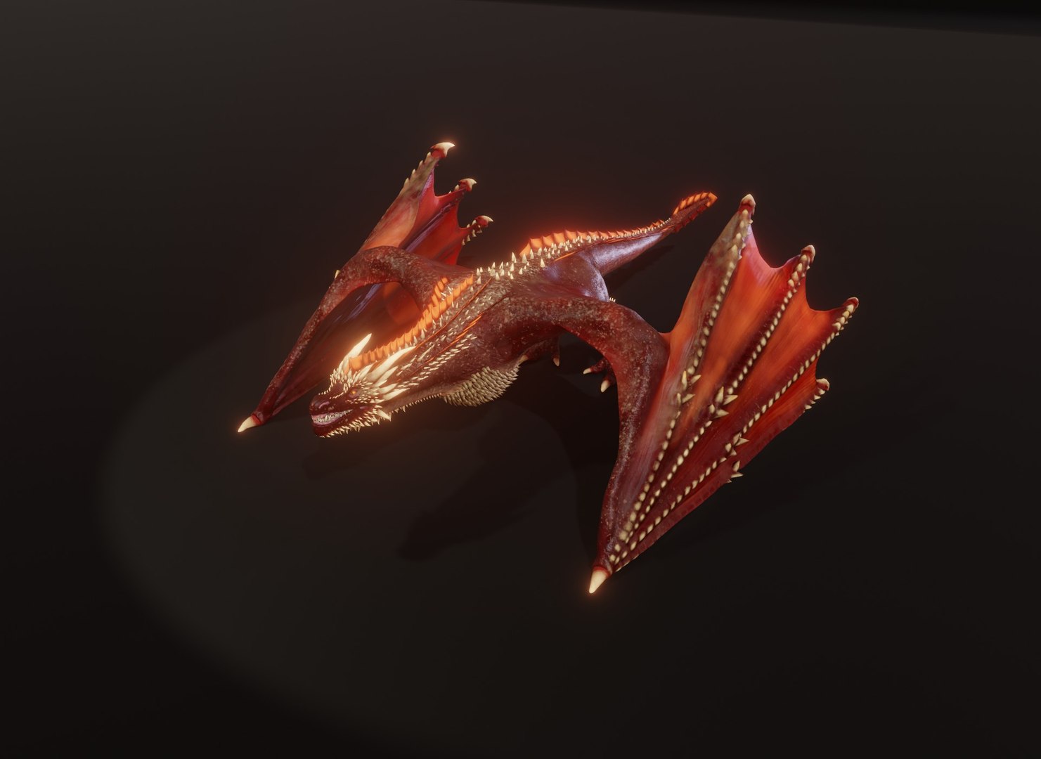 Realistic Red Wyvern Animated Low-poly 3D Model 3D Model - TurboSquid ...