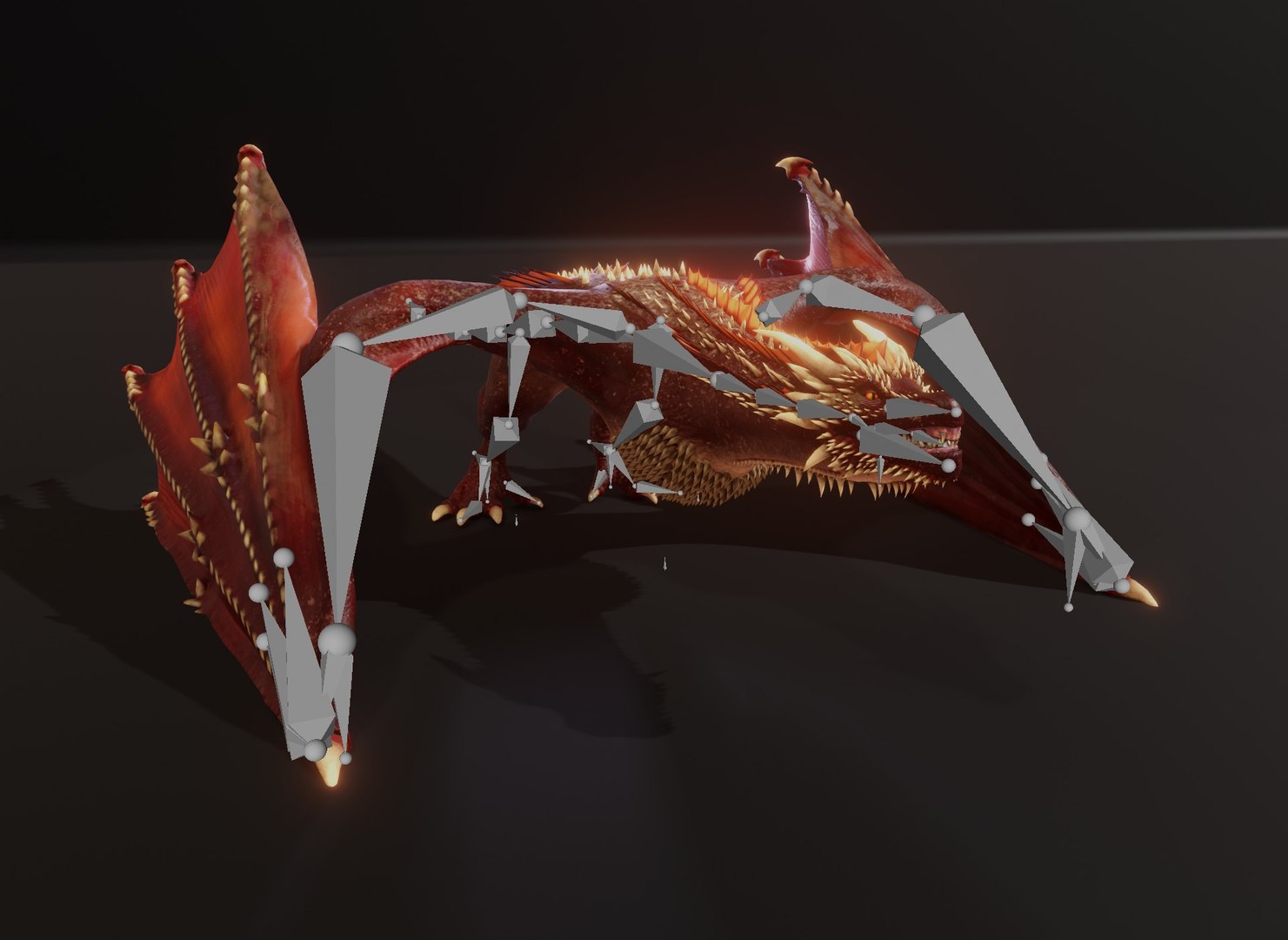 Realistic Red Wyvern Animated Low-poly 3D Model 3D Model - TurboSquid ...