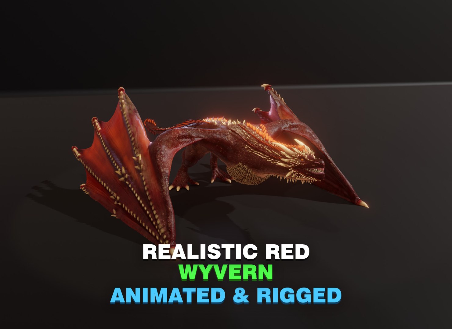 Realistic Red Wyvern Animated Low-poly 3D Model 3D Model - TurboSquid ...