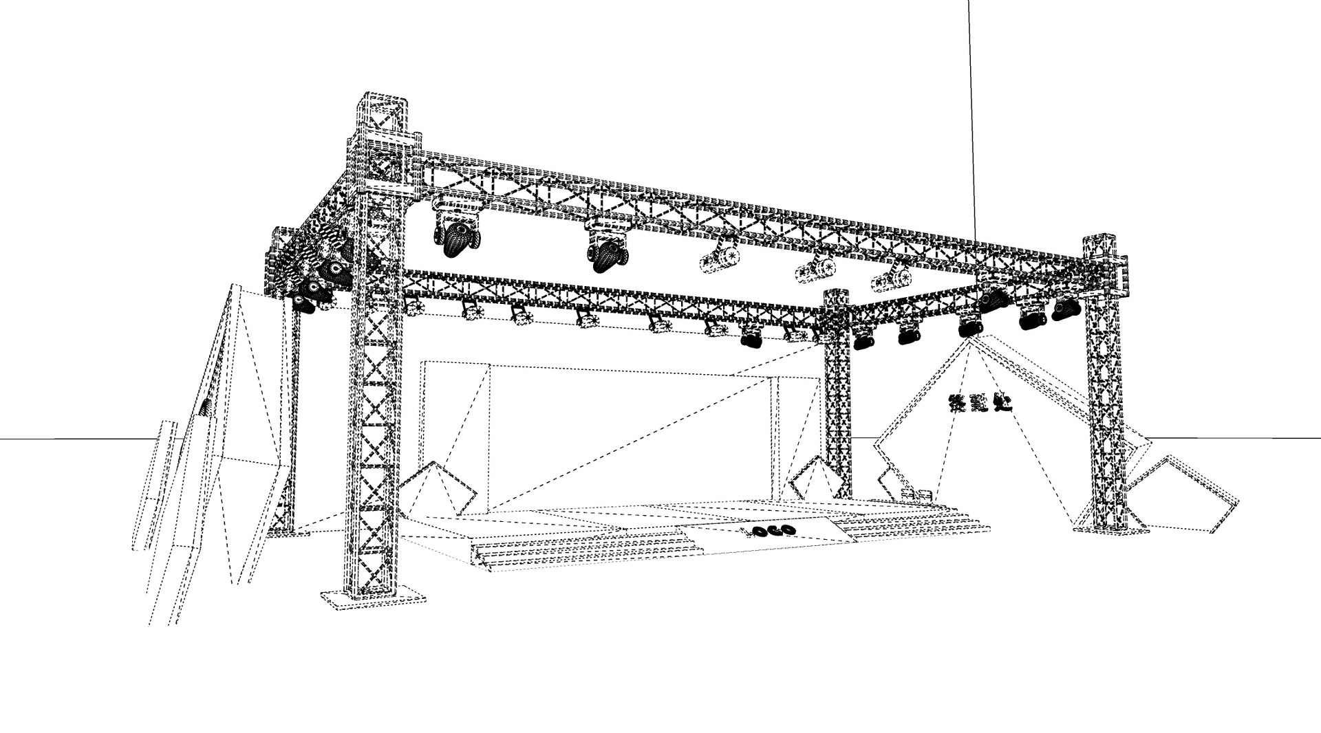 3D Truss Frames-A4 Model - TurboSquid 2213525