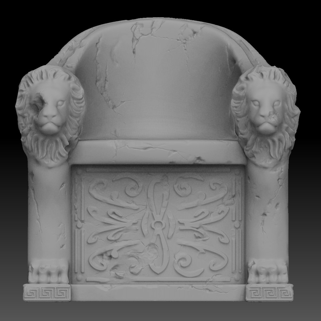 3D roman stone chair - TurboSquid 1177856