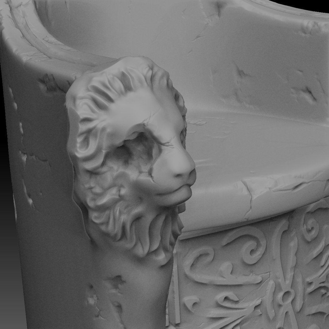 3D roman stone chair - TurboSquid 1177856