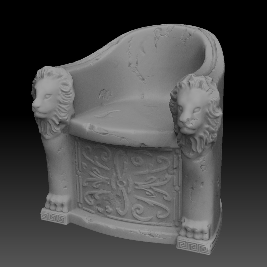 3D roman stone chair - TurboSquid 1177856