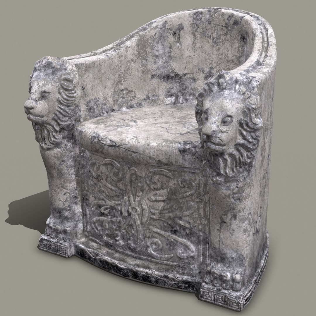 3D roman stone chair - TurboSquid 1177856