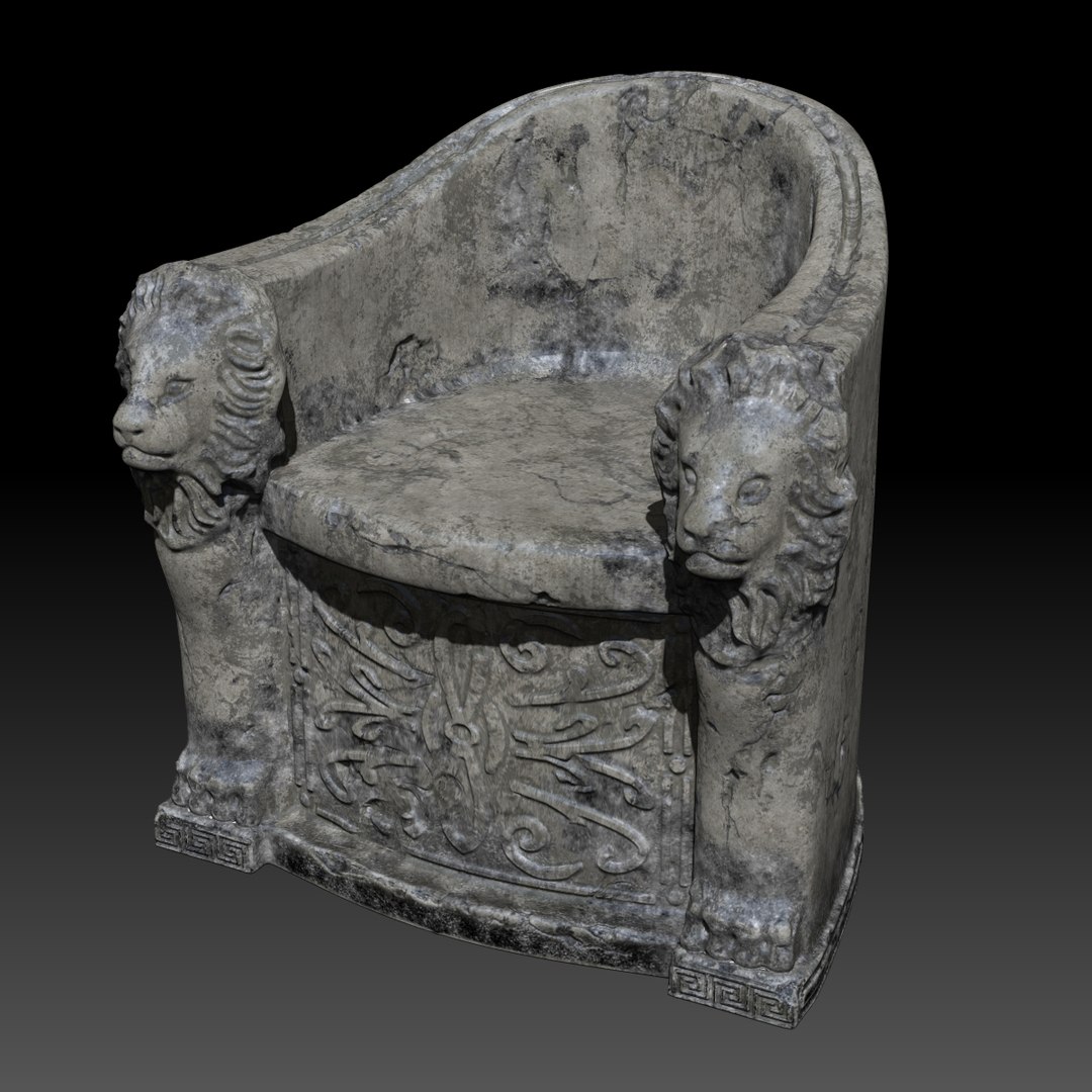 3D roman stone chair - TurboSquid 1177856