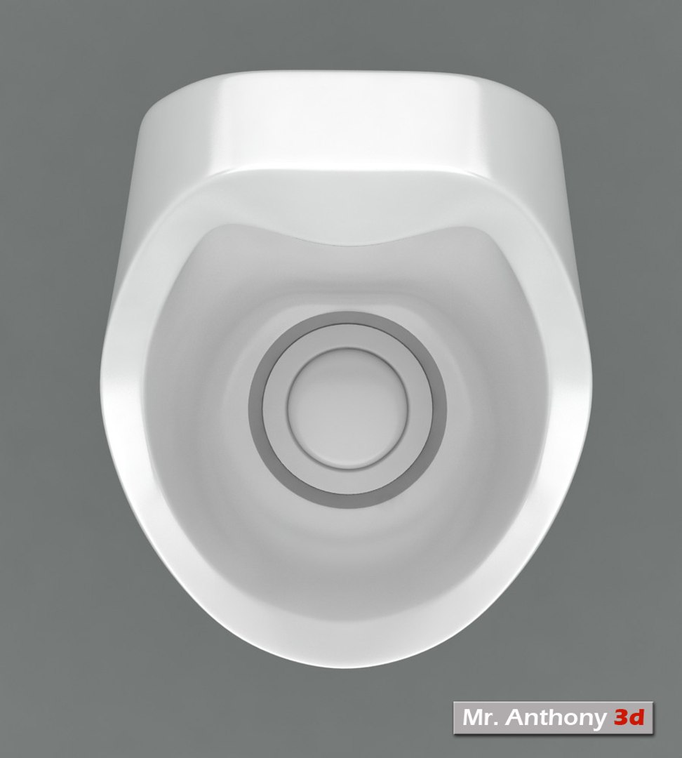 waterless urinal 3d model