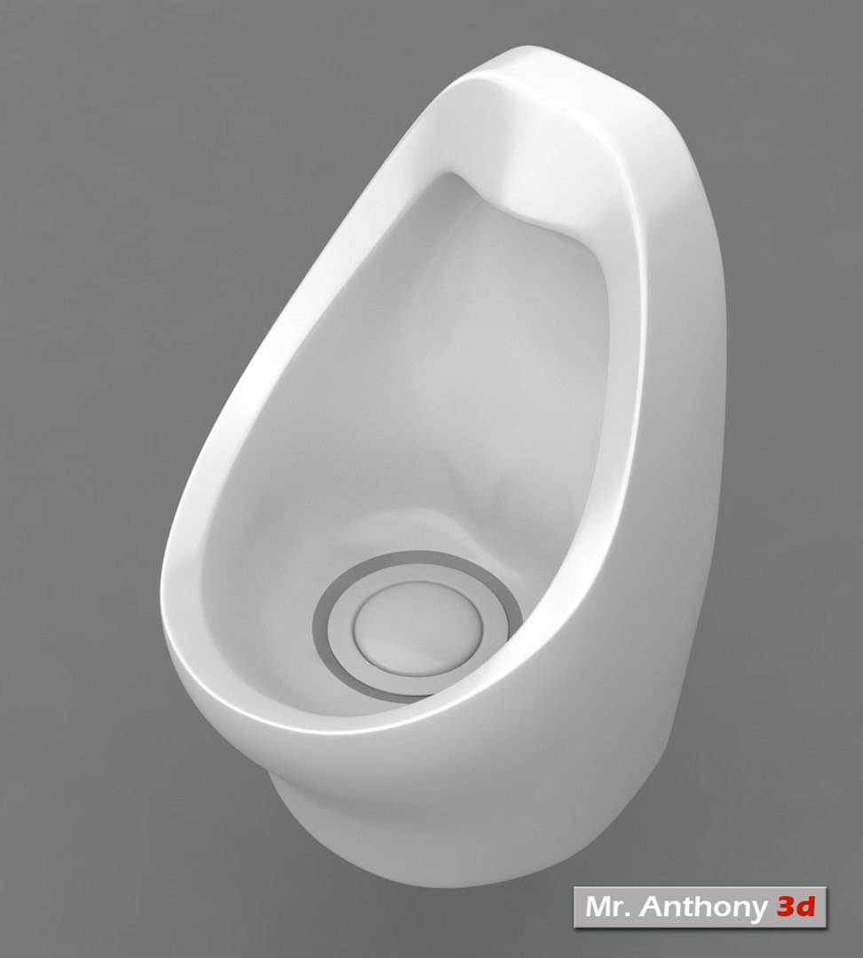 waterless urinal 3d model