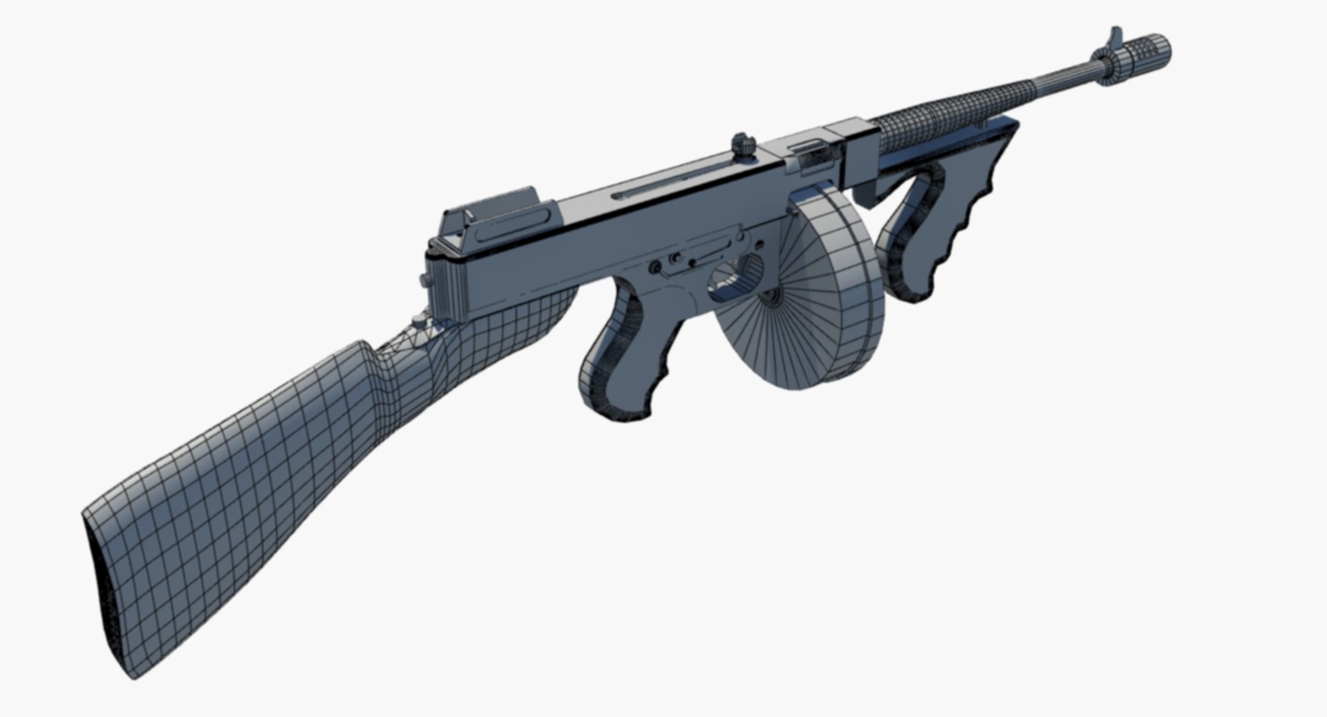 Gun Tommy 1928 3D Model - TurboSquid 1286566