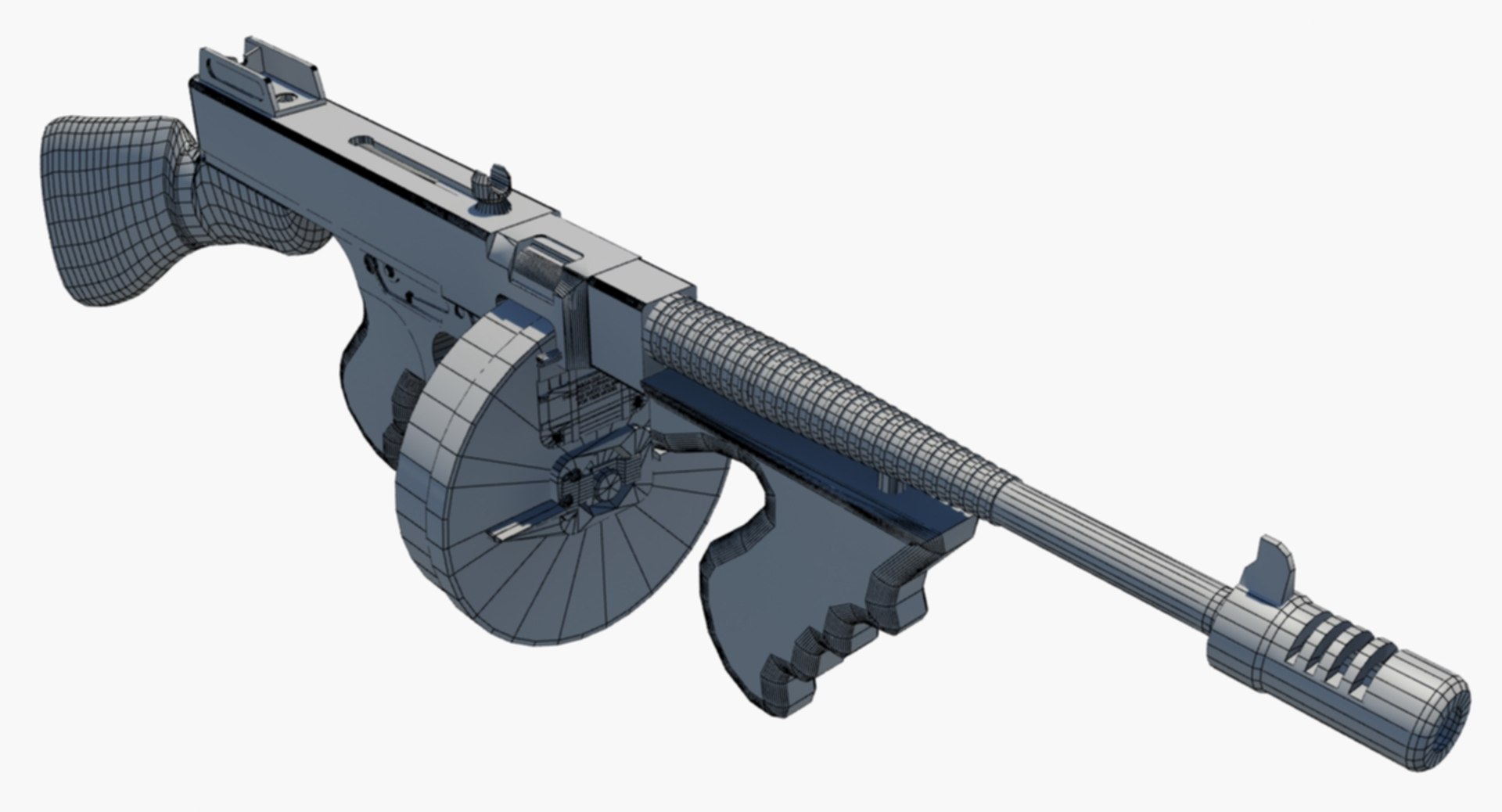 Gun Tommy 1928 3D Model - TurboSquid 1286566