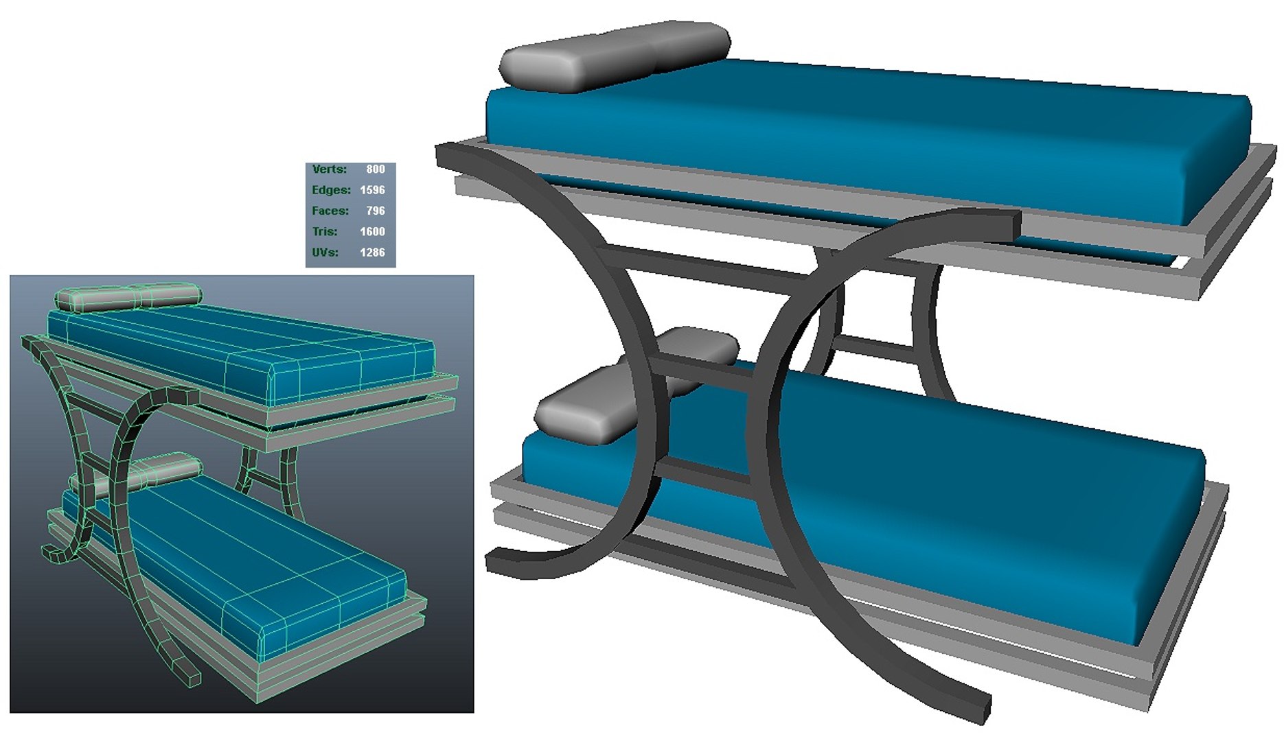 Sci-fi Space Bed 3D - TurboSquid 1259776