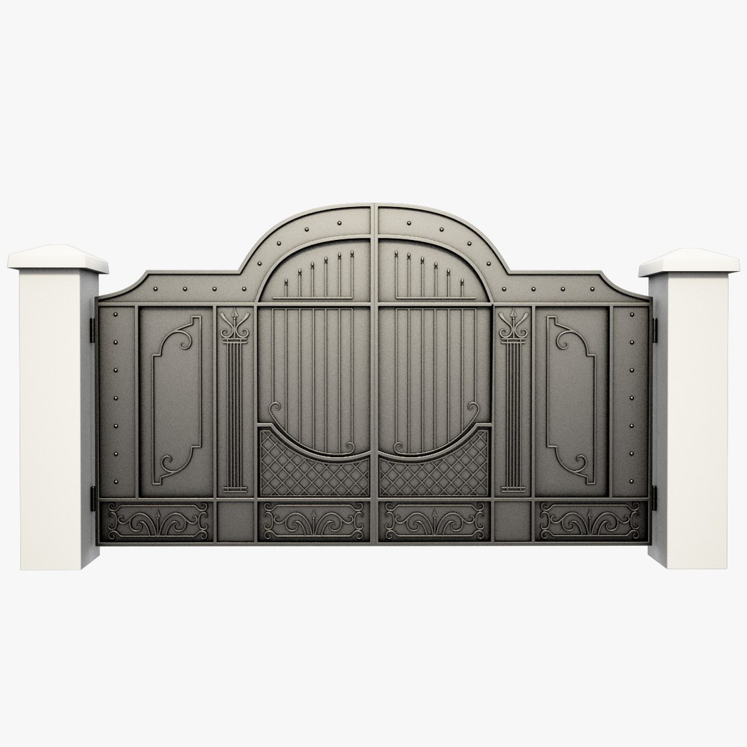 wrought iron gate 3d model