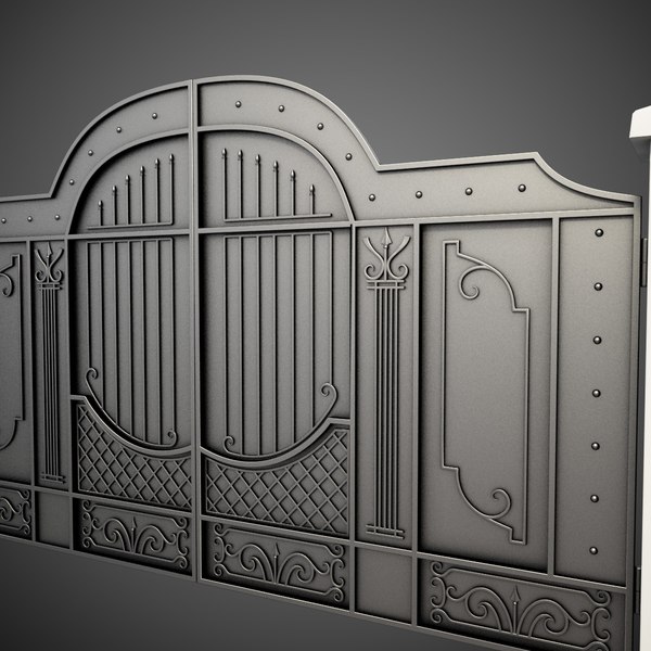 wrought iron gate 3d model