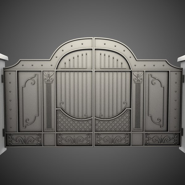 wrought iron gate 3d model