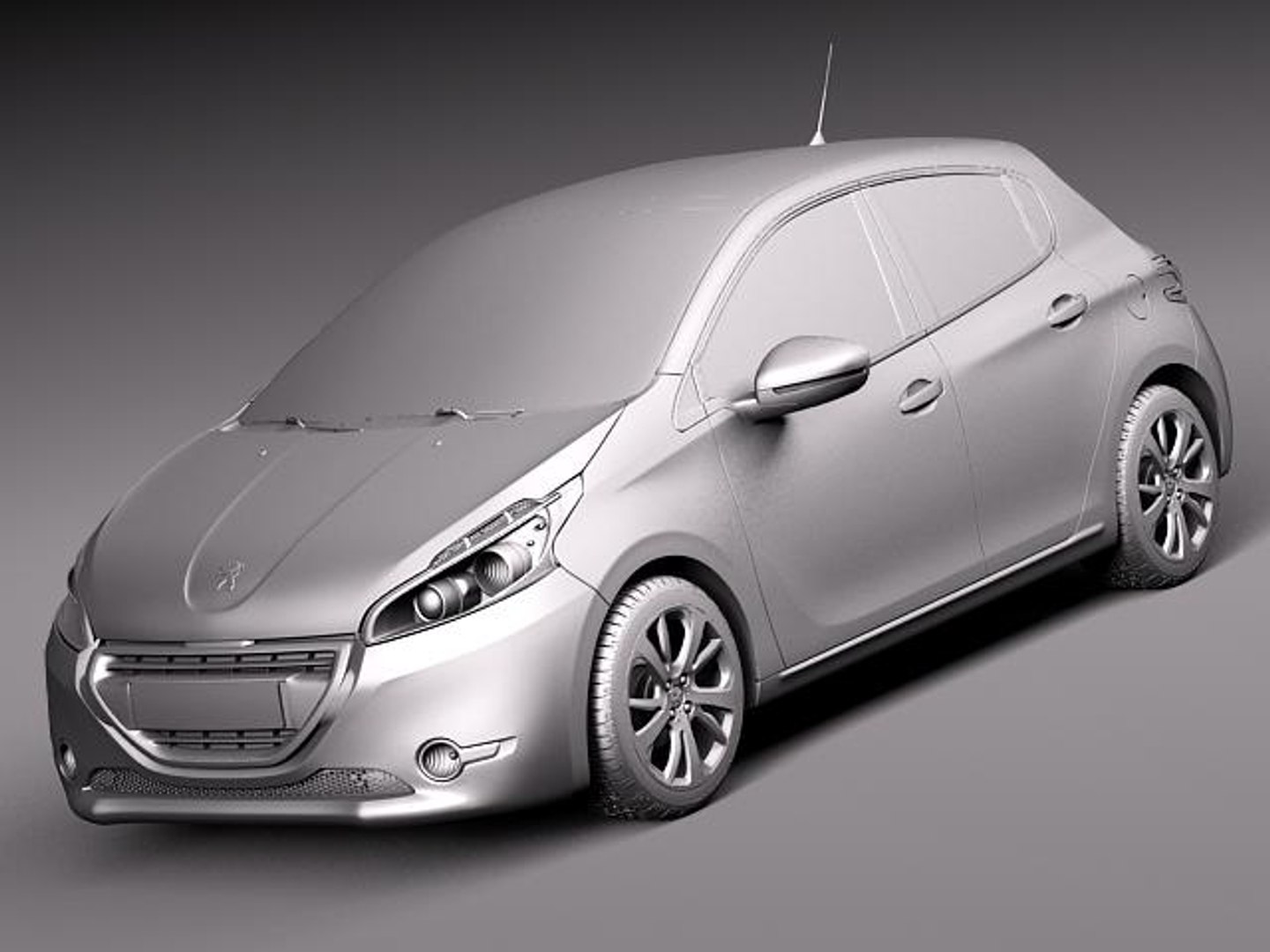 3d Peugeot 208 2013 5-door Model