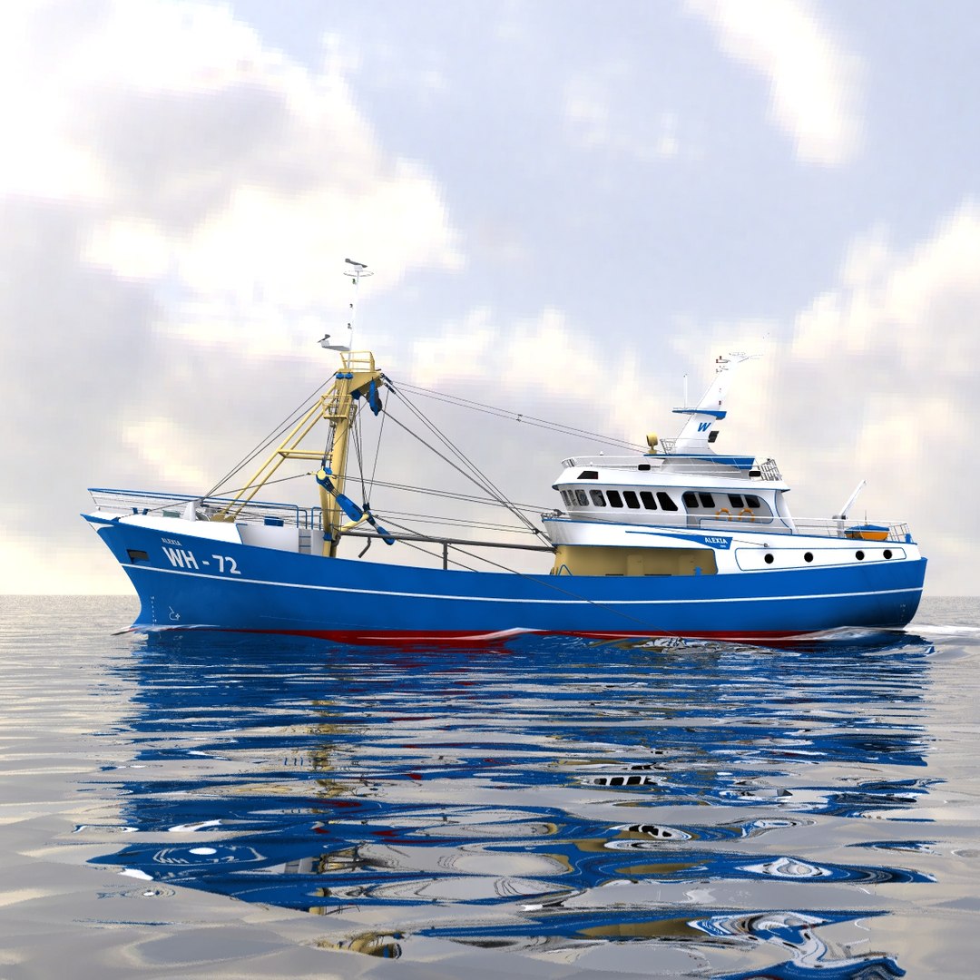 Trawler Trawling 3d Model