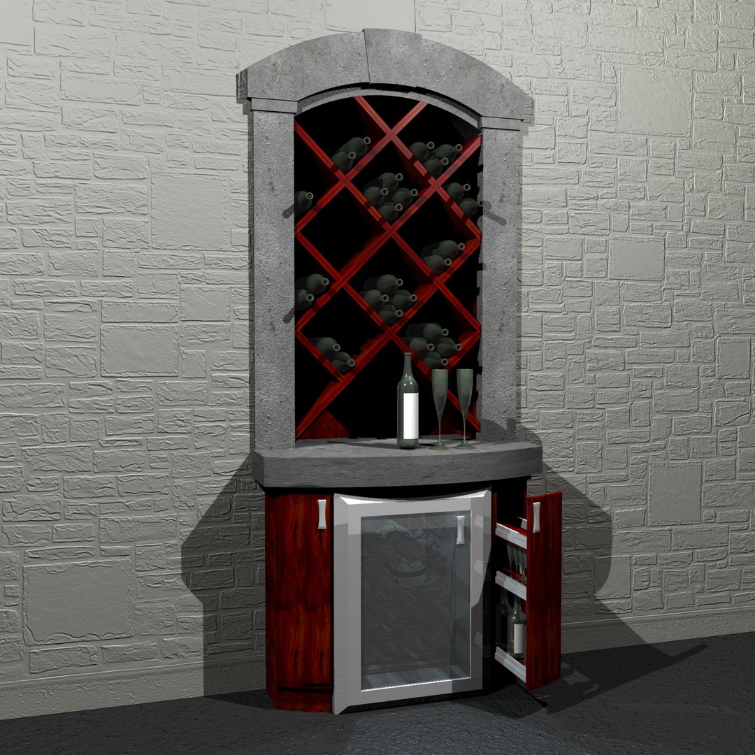 build-in wine cellar 3d model