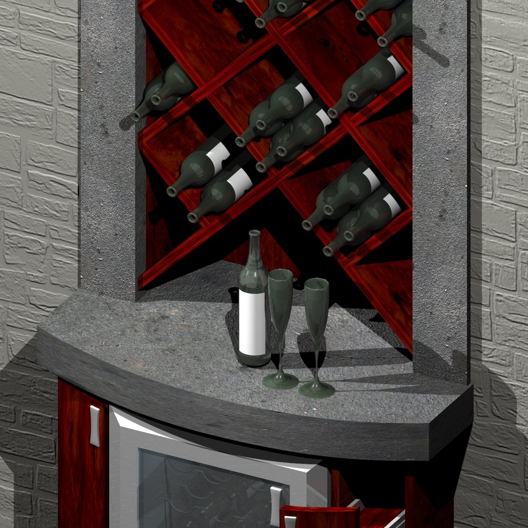 build-in wine cellar 3d model
