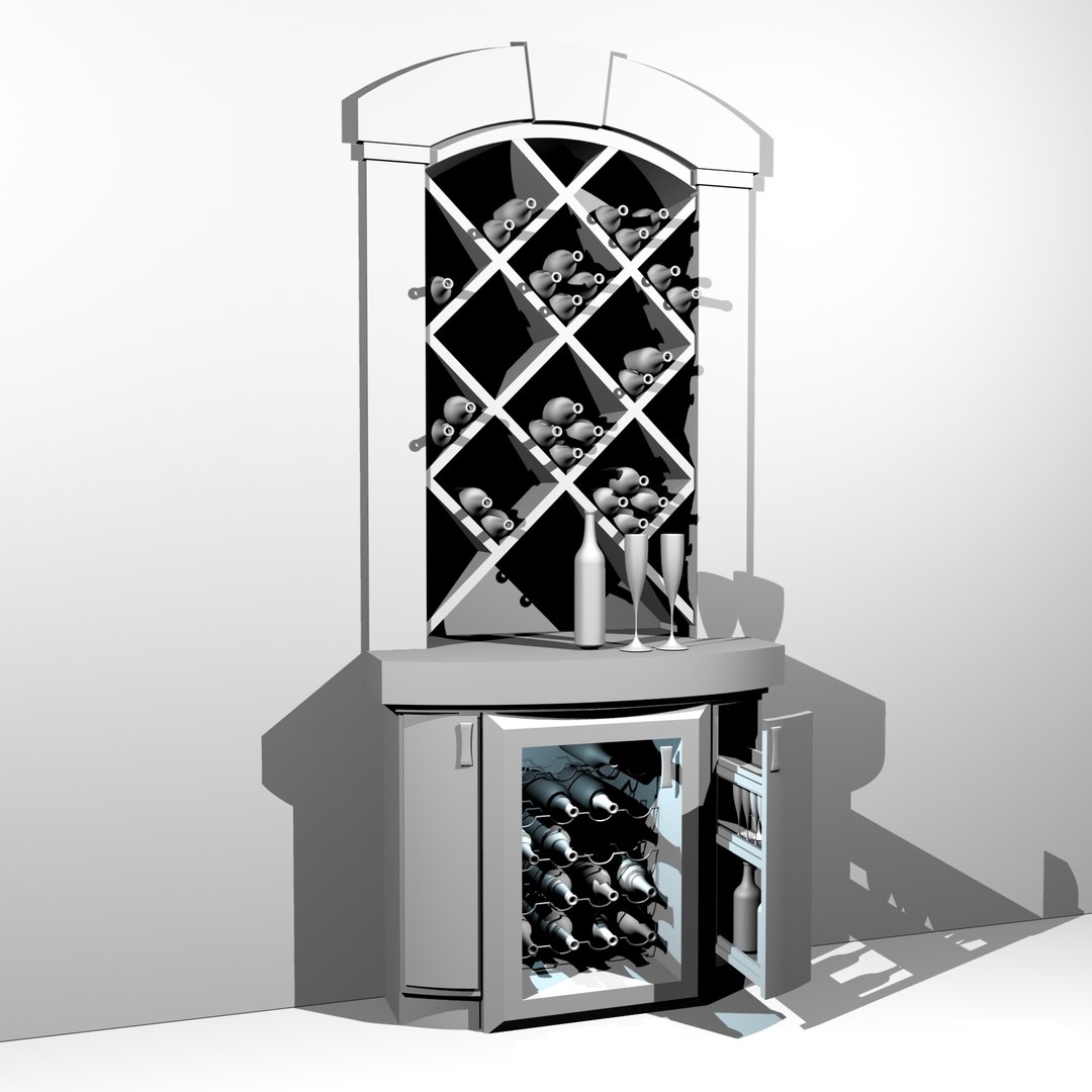 build-in wine cellar 3d model