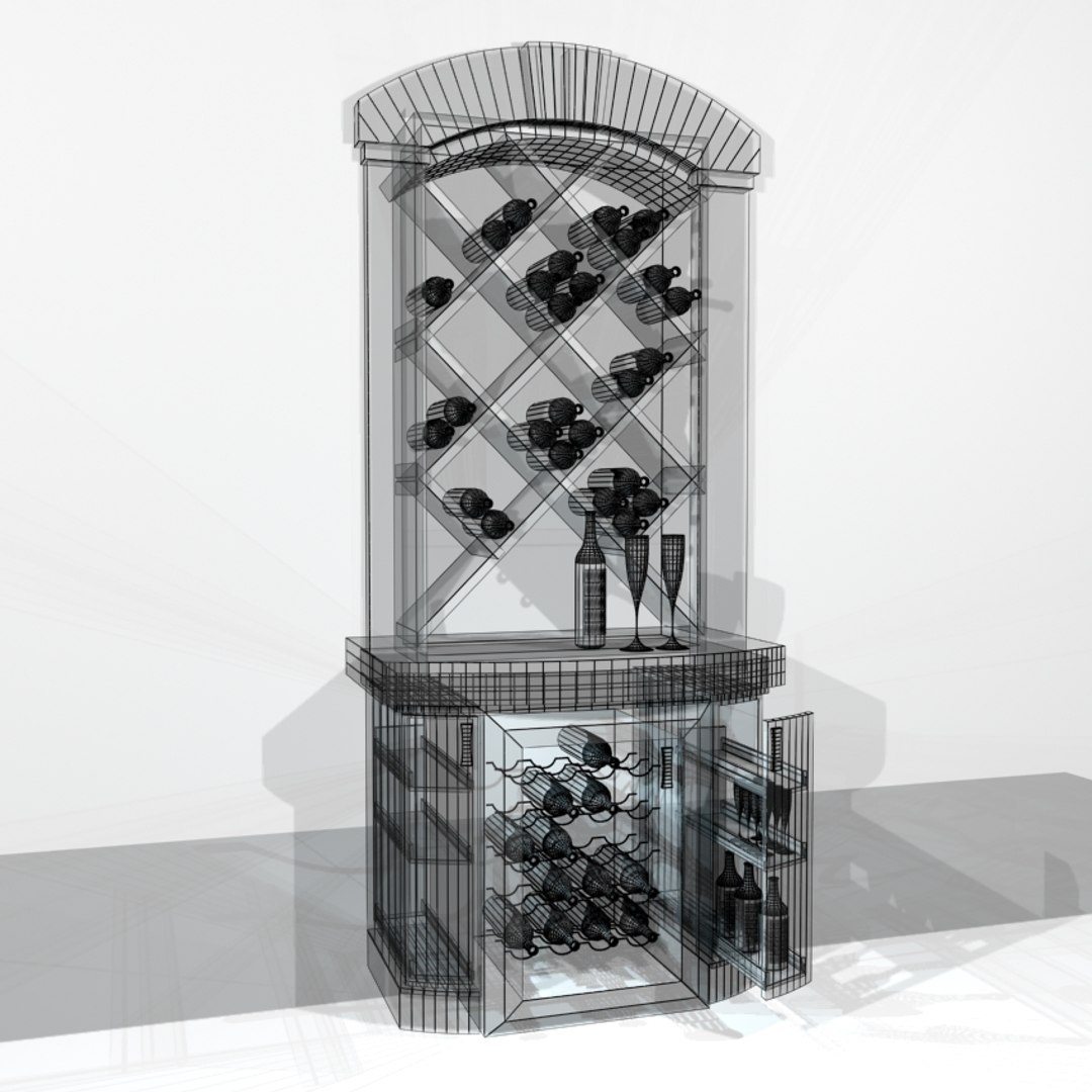build-in wine cellar 3d model