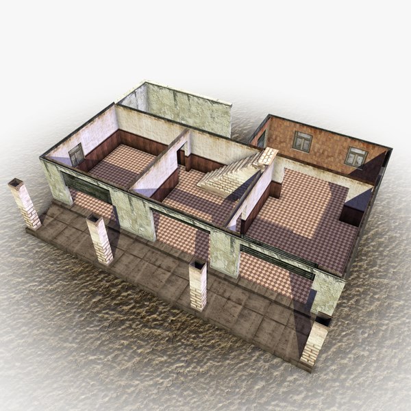 accessible urban building 3d obj