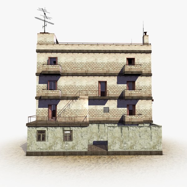 accessible urban building 3d obj