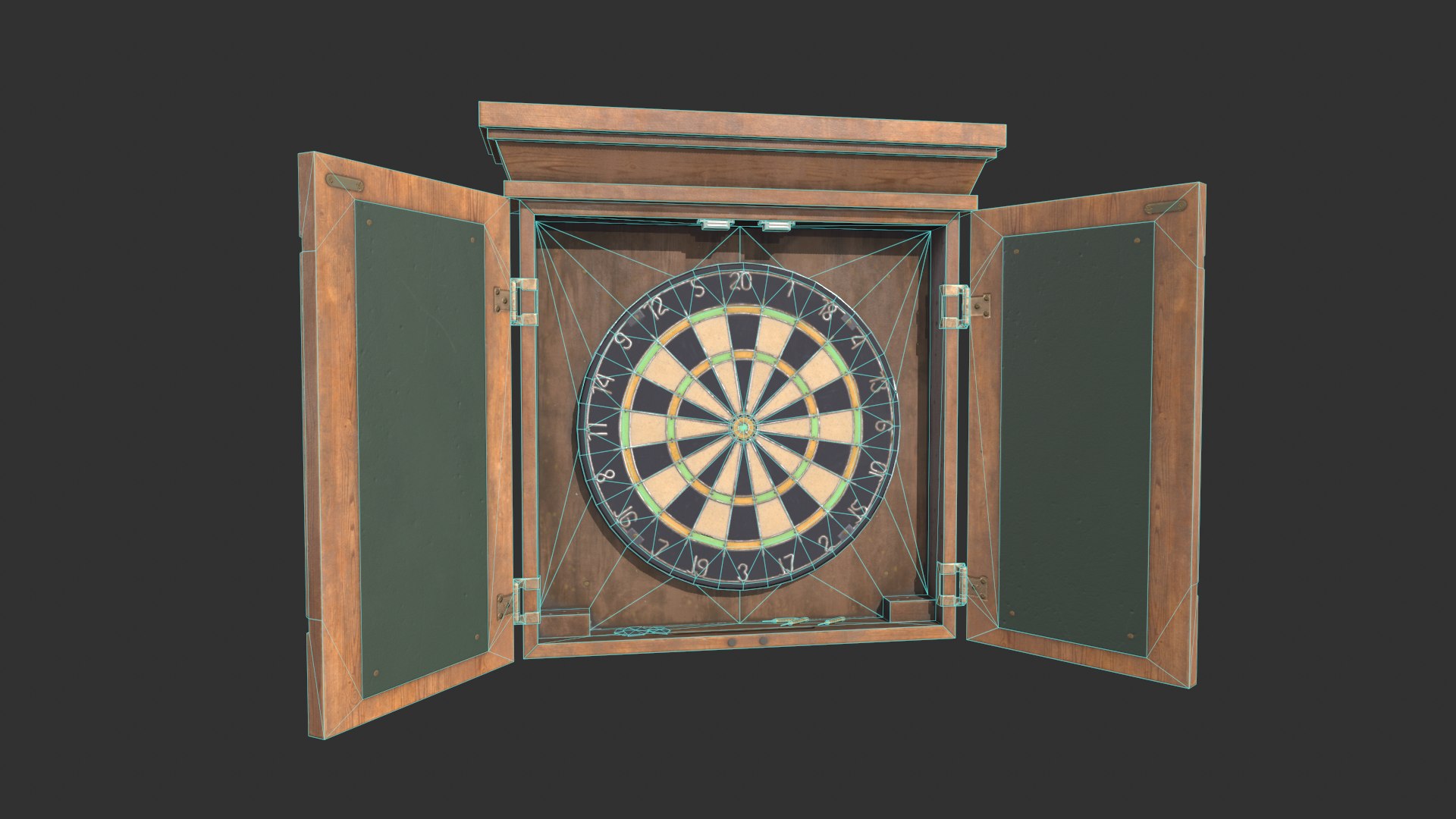 Dart Board And Cabinet 3D Model - TurboSquid 2103719