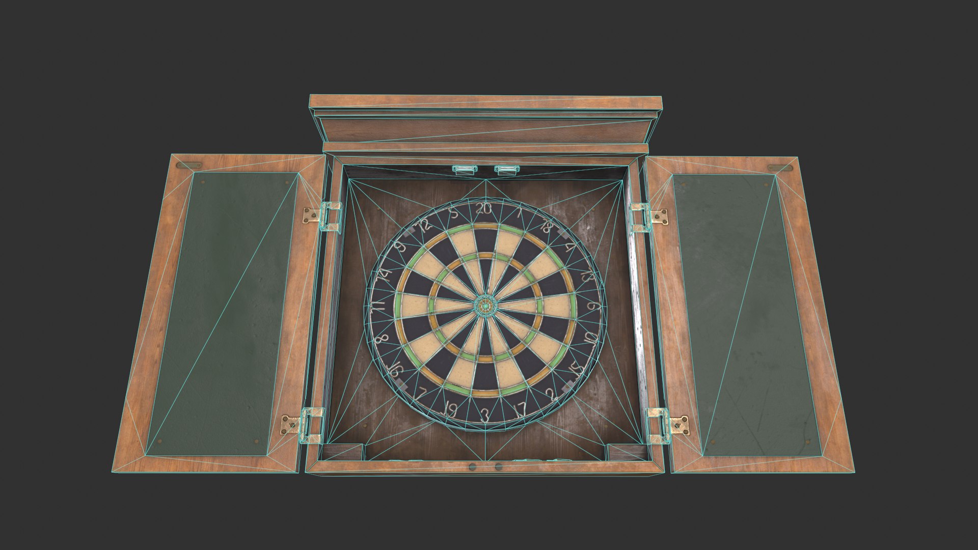 Dart Board And Cabinet 3D Model - TurboSquid 2103719