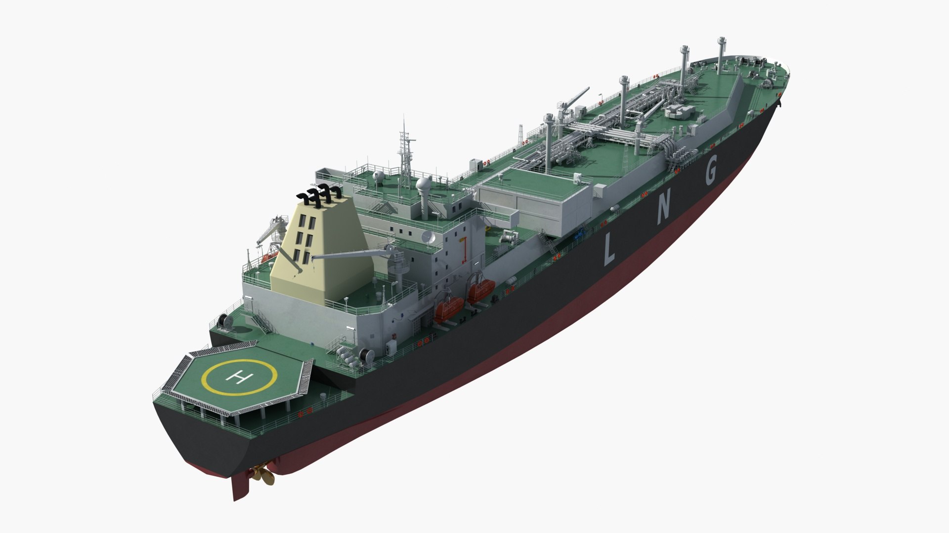 3D LNG Tanker Ship - TurboSquid 2117875
