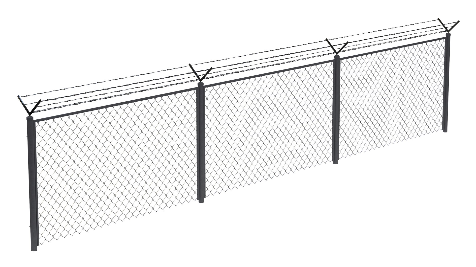 3D WIRE FENCE III - TurboSquid 1809607