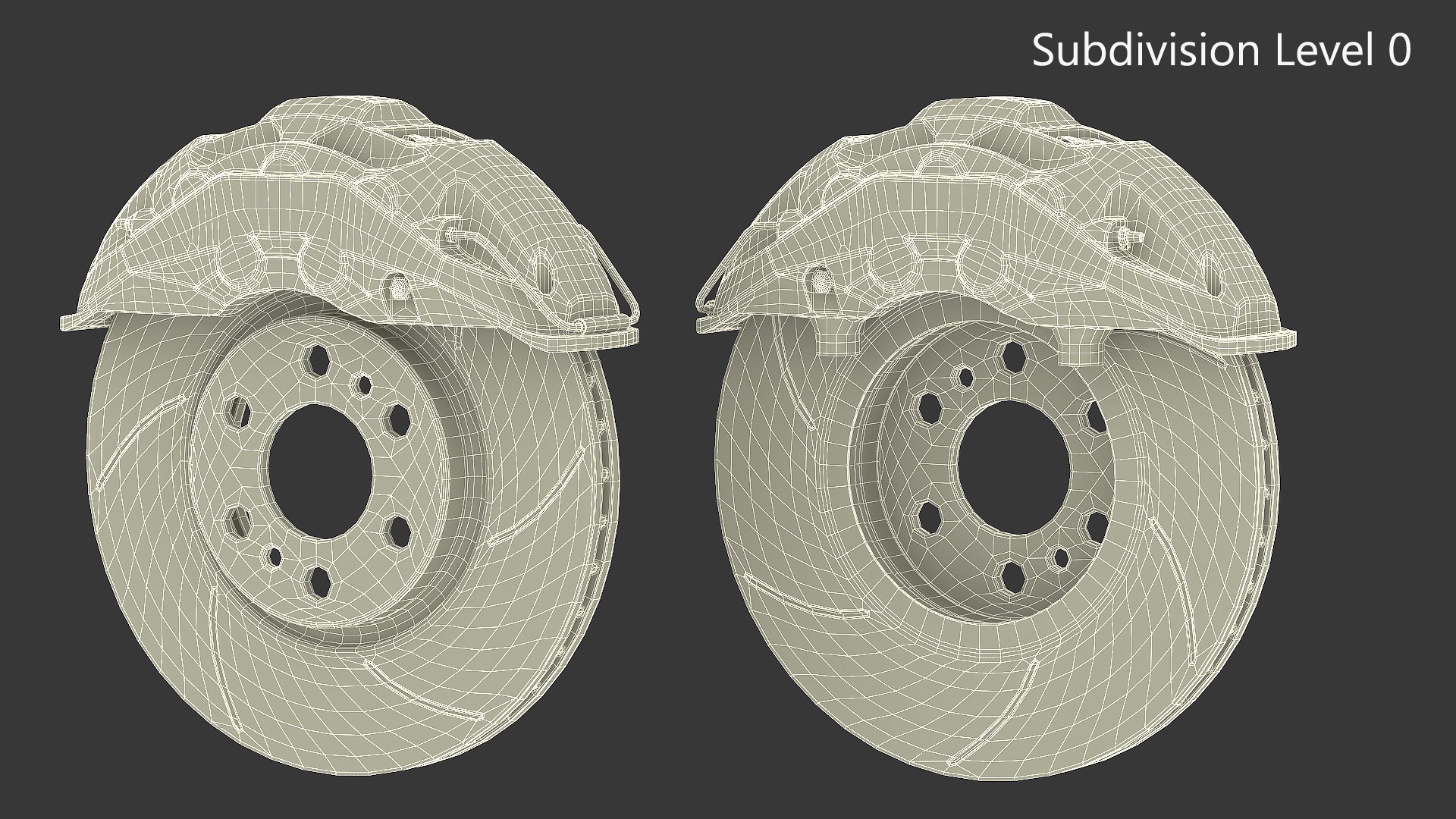 Slotted Brake Disc With Blue Racing Caliper Model - TurboSquid 2389388