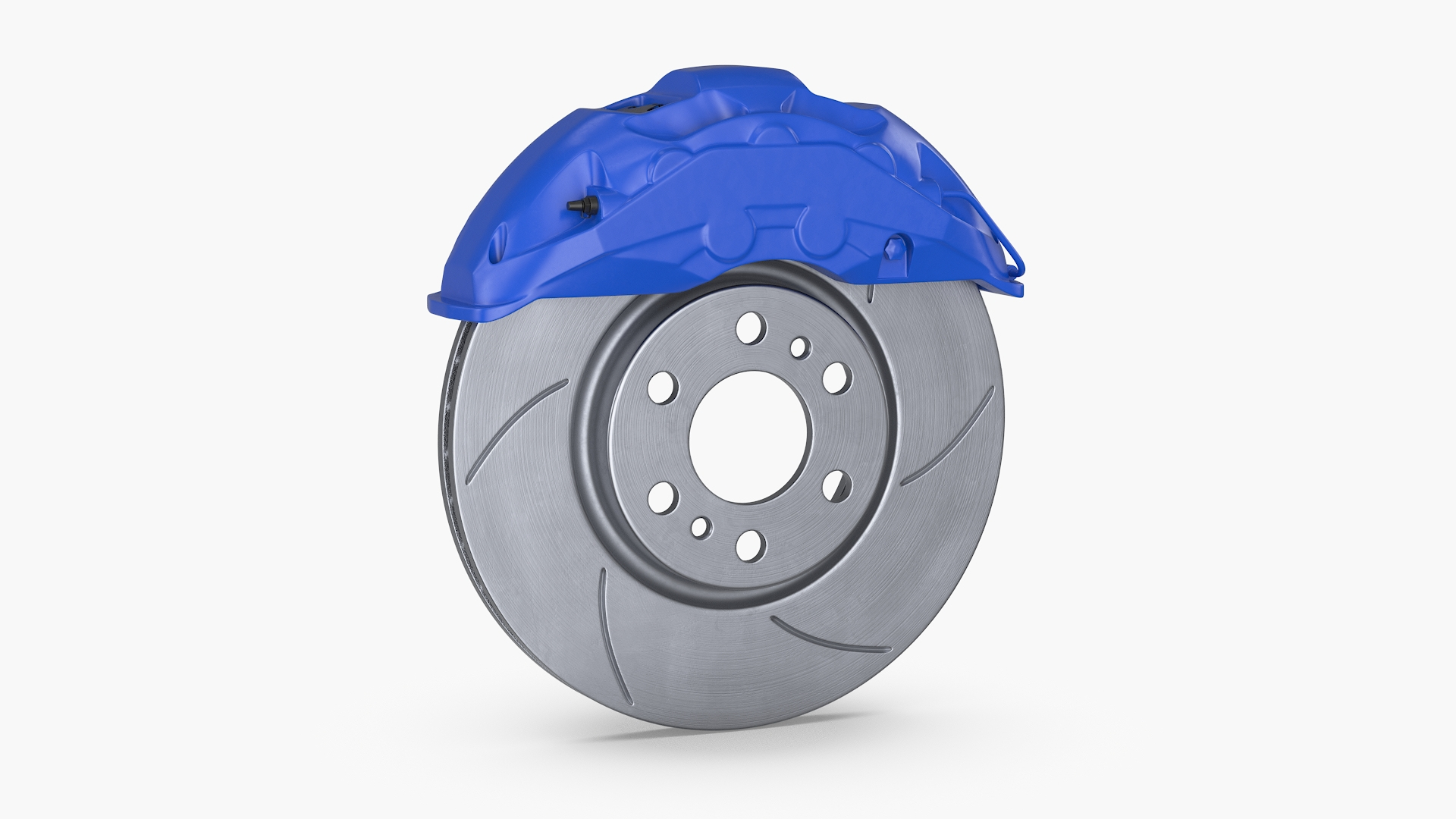 Slotted Brake Disc With Blue Racing Caliper Model - TurboSquid 2389388