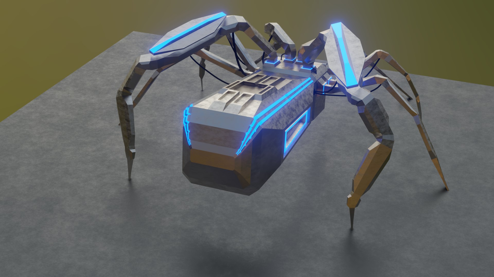 3D Model SciFi Robot Spider - TurboSquid 1850804