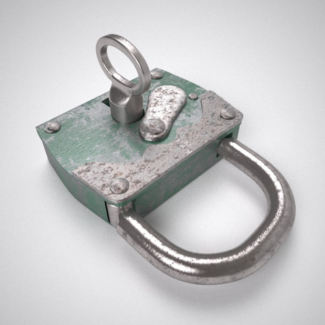 Old-style Padlock 3d Model