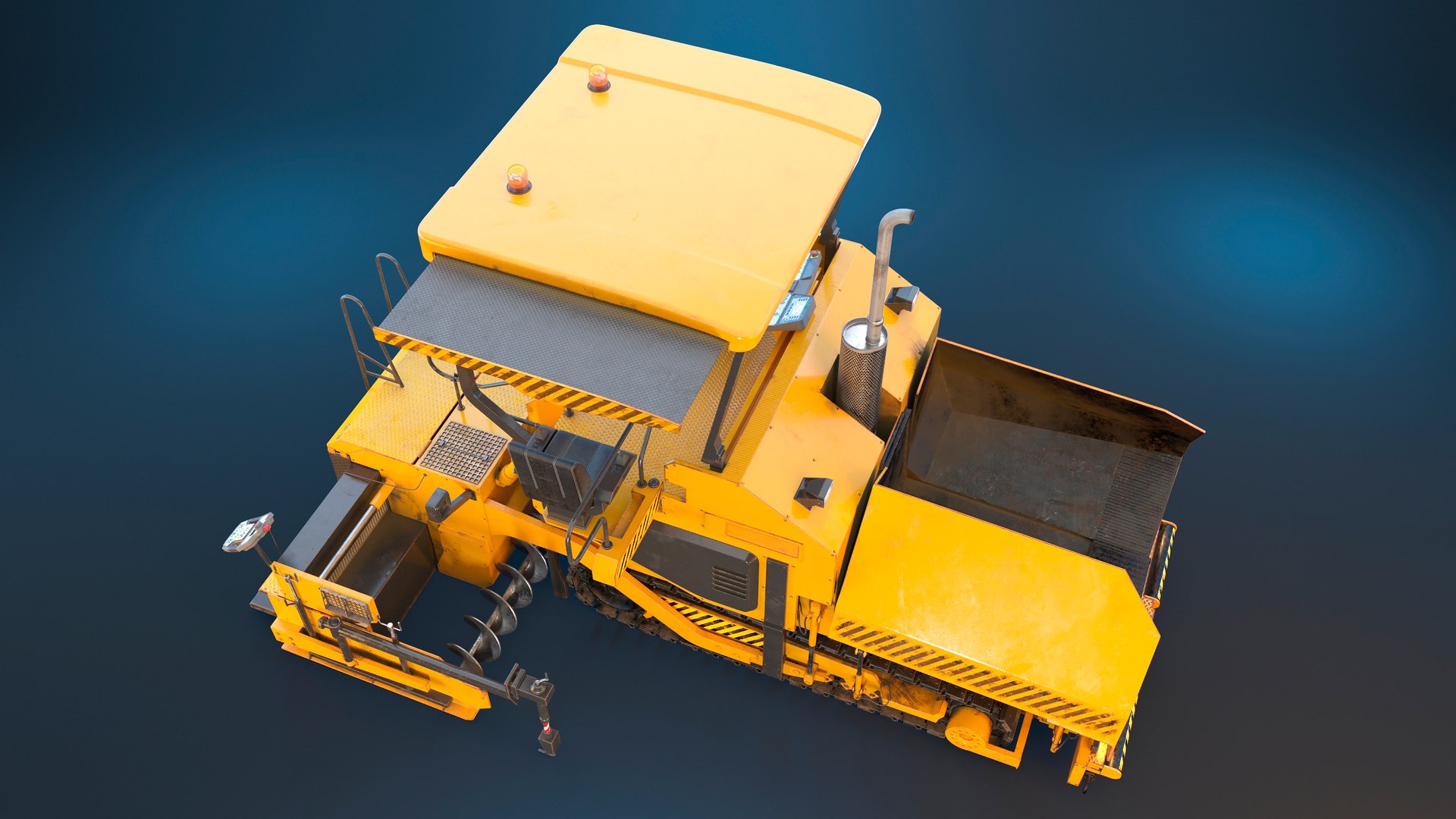 3D Asphalt Paver PBR - TurboSquid 2111625