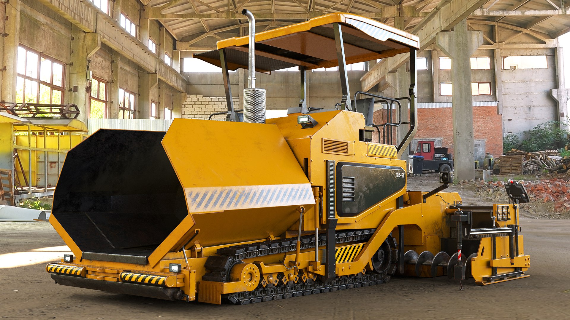 3D Asphalt Paver PBR - TurboSquid 2111625