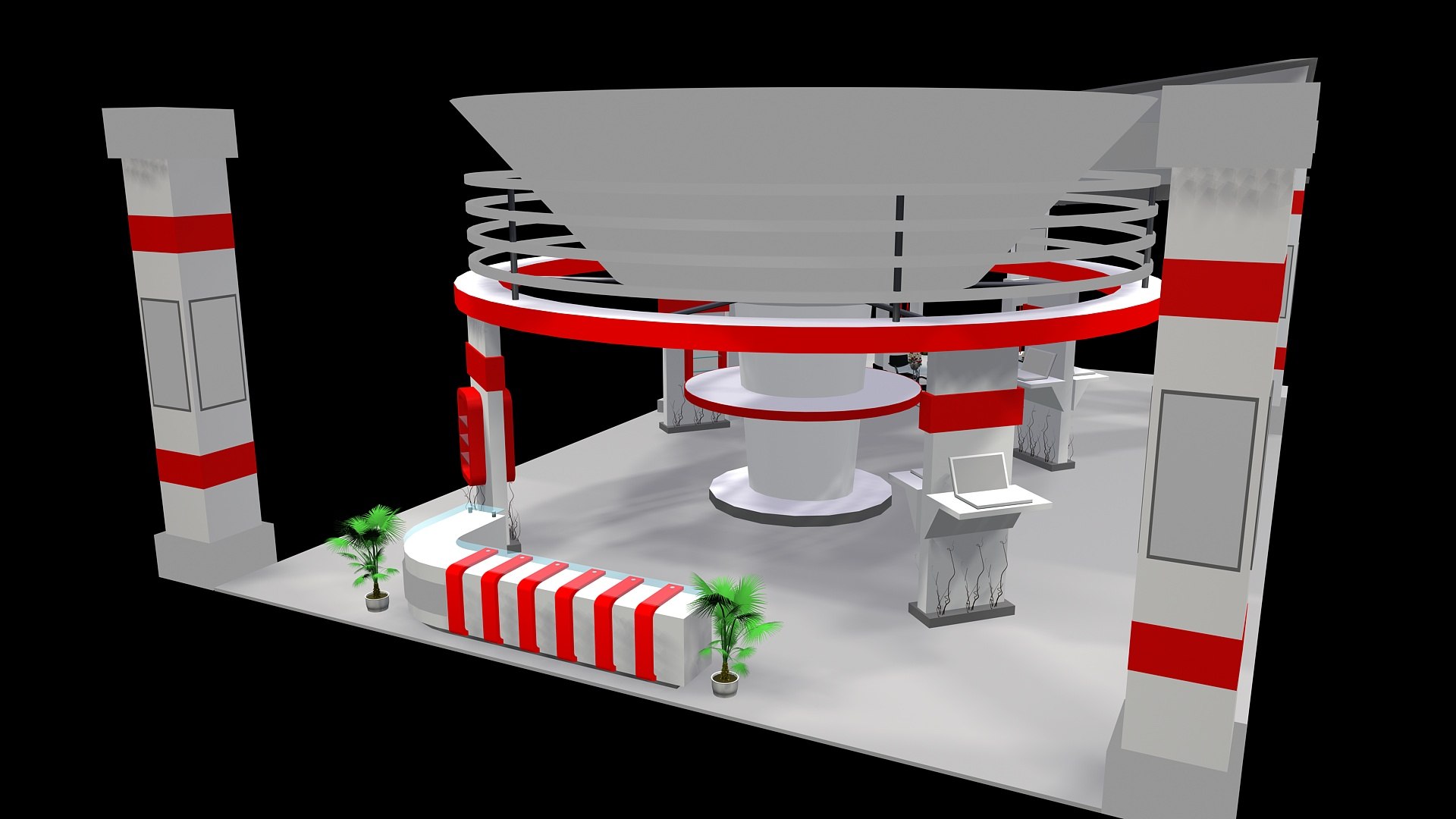 4 Side Open Stand 3D Model - TurboSquid 1995167